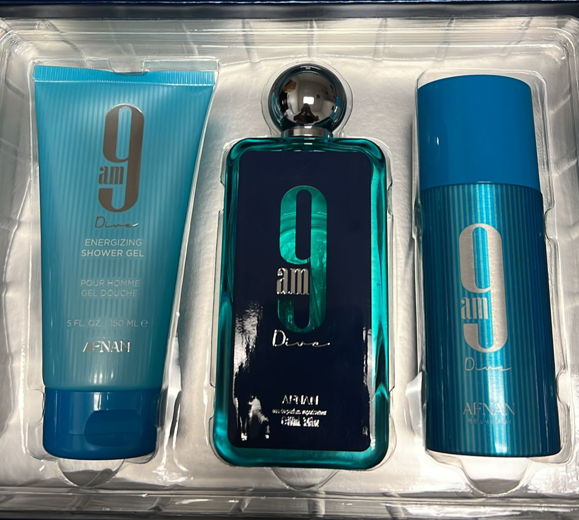 Afnan 9am Dive Set 3pc 3.4 Edp M – Best Perfumes Miami
